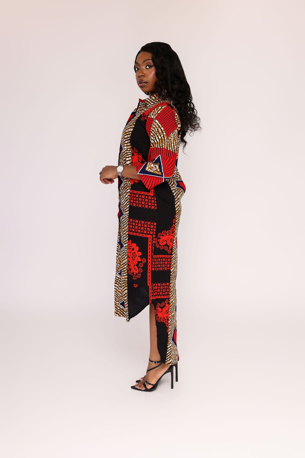Nana African Print Maxi Shirt Dress – Ray Darten